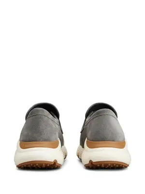 TOD'S Suede Leather Loafers - Grey