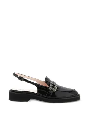 ROGER VIVIER Viv Rangers Embellished Leather Loafers