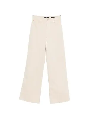 7 For All Mankind Lotta Wide-leg Denim Jeans - Beige