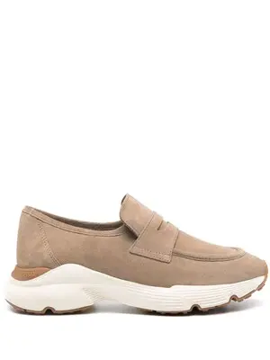 TOD'S Suede Leather Loafers - Brown