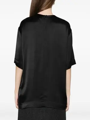 TOTEME Satin T-shirt - Black