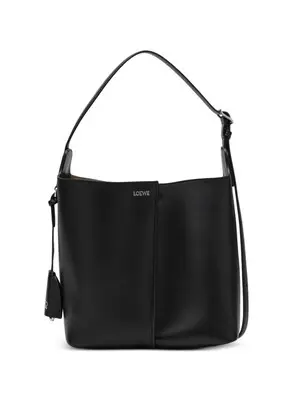 Loewe Bilbao Medium Leather Bucket Bag - Black