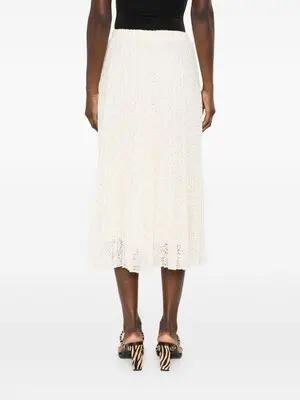 Ermanno Scervino Embroidered Pleated Skirt