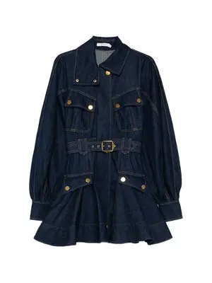 Zimmermann Luna Denim Utility Mini Dress