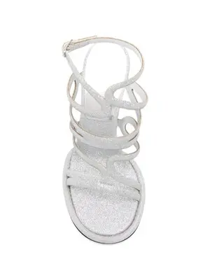 SERGIO ROSSI Glittered Heel Sandals