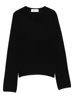 LISA YANG Georgie Cashmere Crew Neck Sweater - Black