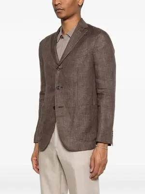 Boglioli Linen Check Blazer