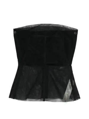 Rick Owens Strapless Bustier Top With Flared Hem