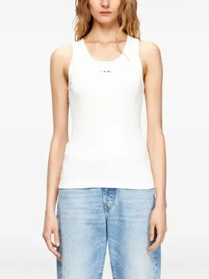 DIESEL® Logo Cotton Ribbed Tank Top