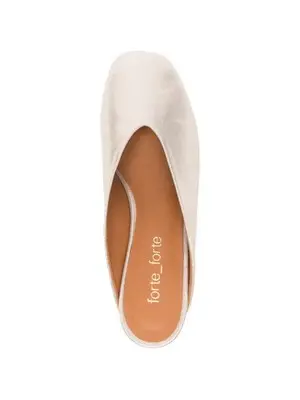 FORTE_FORTE Metallic Leather Mules