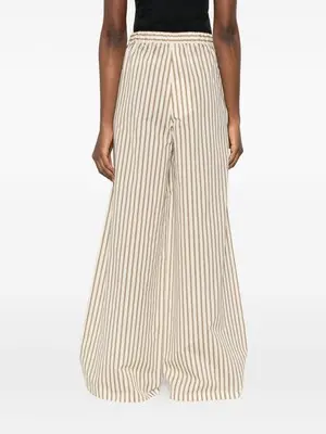 Max Mara Striped Wide-leg Trousers - Beige