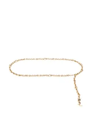 Saint Laurent Cassandre Chain Belt - Brown