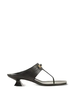 SERGIO ROSSI Leather Thong Sandals
