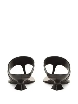 SERGIO ROSSI Leather Thong Sandals