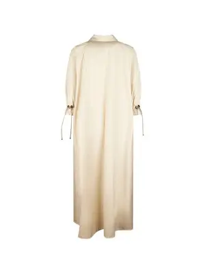 Max Mara Cotton Chemisier Maxi Dress - Beige