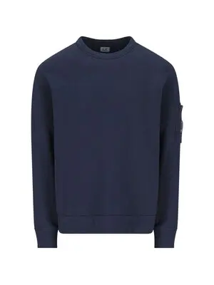 C.P. COMPANY Cotton Sweatshirt With Lens Detail