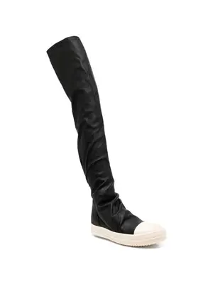 Rick Owens Over-the-knee Boots With Stretch Toe Cap