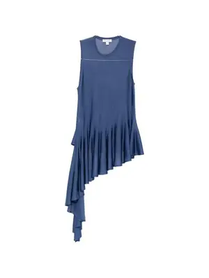 Alaïa Denim Asymmetric Top - Blue