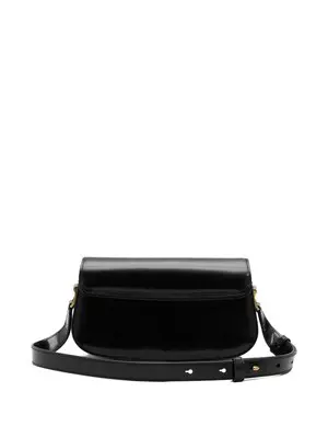 AMI Paris Leather Shoulder Bag With Heart Stud Detail