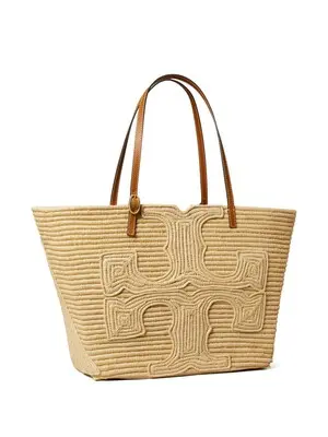 Tory Burch Ella Large Straw Tote - Beige