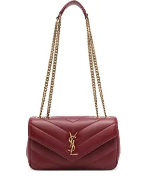 Saint Laurent Loulou Small Leather Shoulder Bag - Red