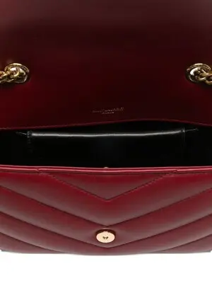 Saint Laurent Loulou Small Leather Shoulder Bag - Red