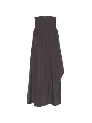 ALYSI Long V-neck Ruffled Dress