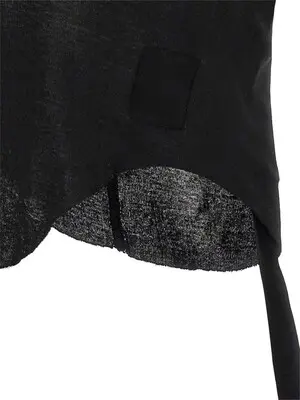 Rick Owens Cropped Sleeveless Top With Square Neck And Strap Detailing - Grey