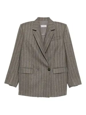 Alberto Biani Double-breasted Pinstripe Jacket