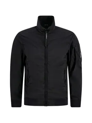 C.P. COMPANY Nylon Blouson Jacket With Stand Collar - Black