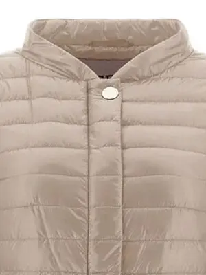 Herno Quilted Down Jacket With Stand Collar - Grey