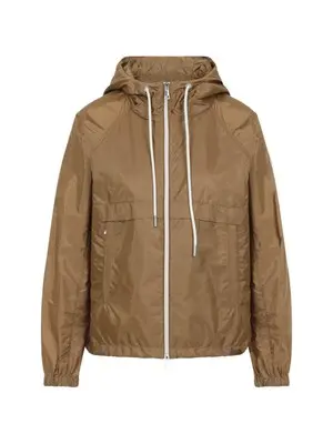 Moncler Coquelicot Blouson Jacket With Drawstring Hood And Zip Closure