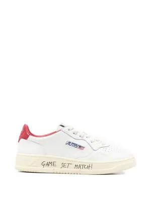 AUTRY Medialist Low Leather Sneakers - Red