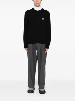 Maison Kitsuné Fox Head Wool Crewneck Sweater