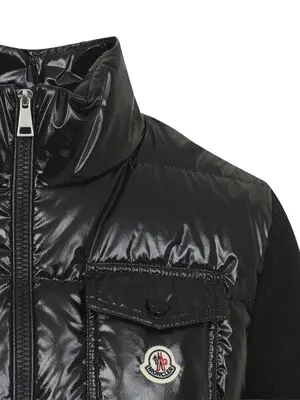 Moncler Padded Cardigan With Zip-fastening And Logo Patch