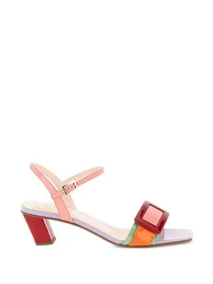 ROGER VIVIER Belle Vivier Square Toe Buckled Sandals