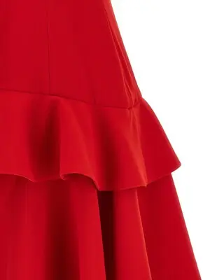 CATALINA Asymmetrical Ruffled Maxi Dress