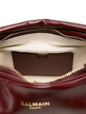 Balmain Sync Medium Leather Shoulder Bag - Red