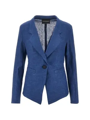 Emporio Armani Single-breasted Linen Jacket