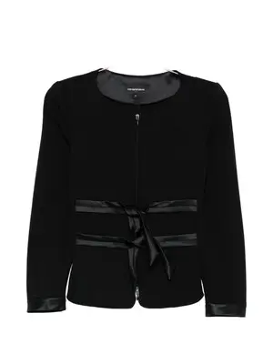 Emporio Armani Collarless Bow Detail Jacket