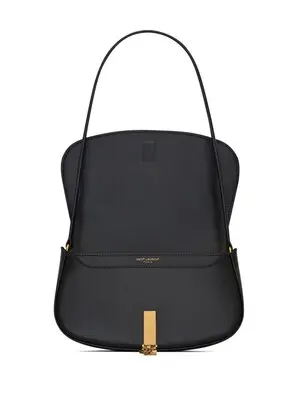 Saint Laurent Demi Lune Leather Shoulder Bag - Black