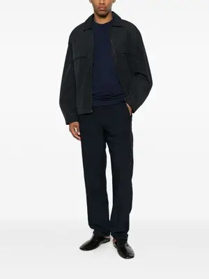 Emporio Armani Straight-leg Seersucker Trousers