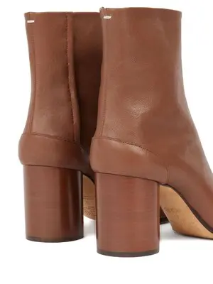 MAISON MARGIELA Tabi Leather Ankle Boots - Brown