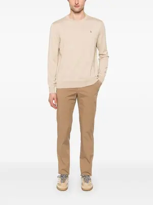 Polo Ralph Lauren Embroidered Crewneck Sweater - Brown