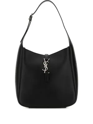 Saint Laurent Le 5 À 7 Leather Hobo Bag - Black