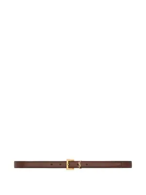 Saint Laurent Cassandre Leather Belt - Red