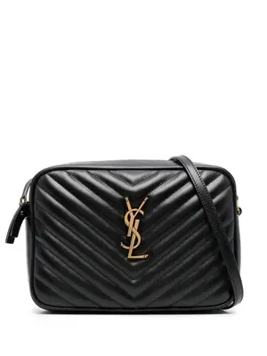 Saint Laurent Lou Quilted Leather Camera Bag - Black