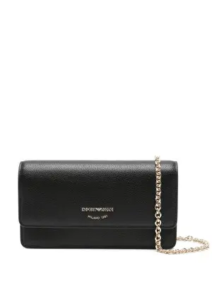 Emporio Armani Leather Mini Bag With Chain Strap