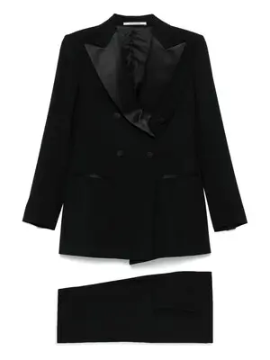 Tagliatore Wool Smoking Suit - Black