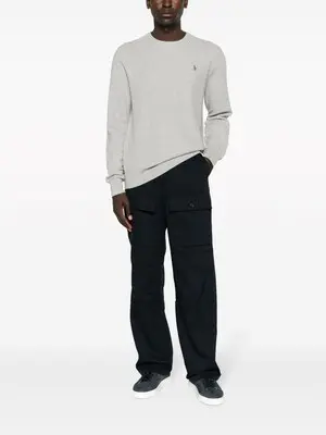 Polo Ralph Lauren Crew Neck Sweater With Logo - Grey